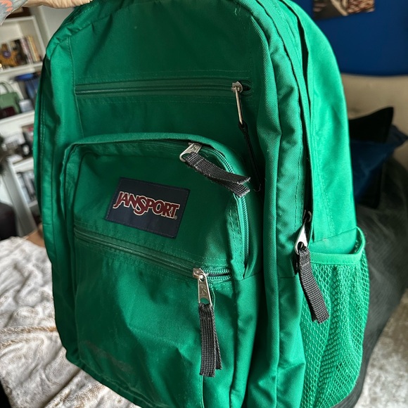 Jansport | Bags | Jansport Green Backpack With Durable Design And Mesh ...